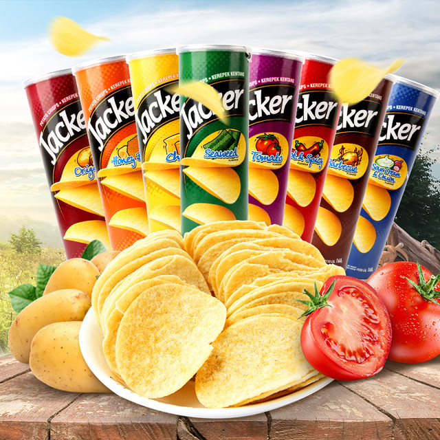 Malaysia imported JACKER Jack chip cans can be spicy tomato -flavored ...