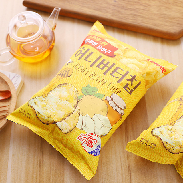 South Korea imports calbee Haitai honey butter potato chips 3 bags of ...