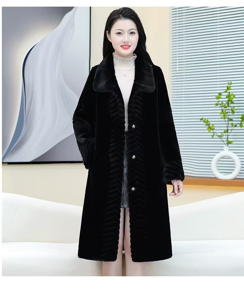 New Haining Fur Designer Minky Velvet Jacket Ladder Waiting Button ...