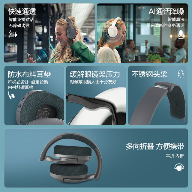 Philips TAH7508 head-mounted active noise reduction headphones for ...