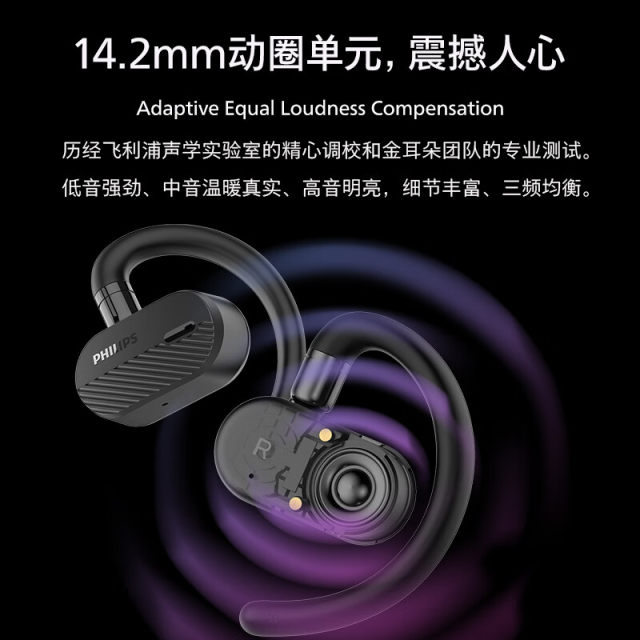 Philips A6708 True Wireless Bluetooth Air Conduction Headphones Sports Earhook Non-Ear ...