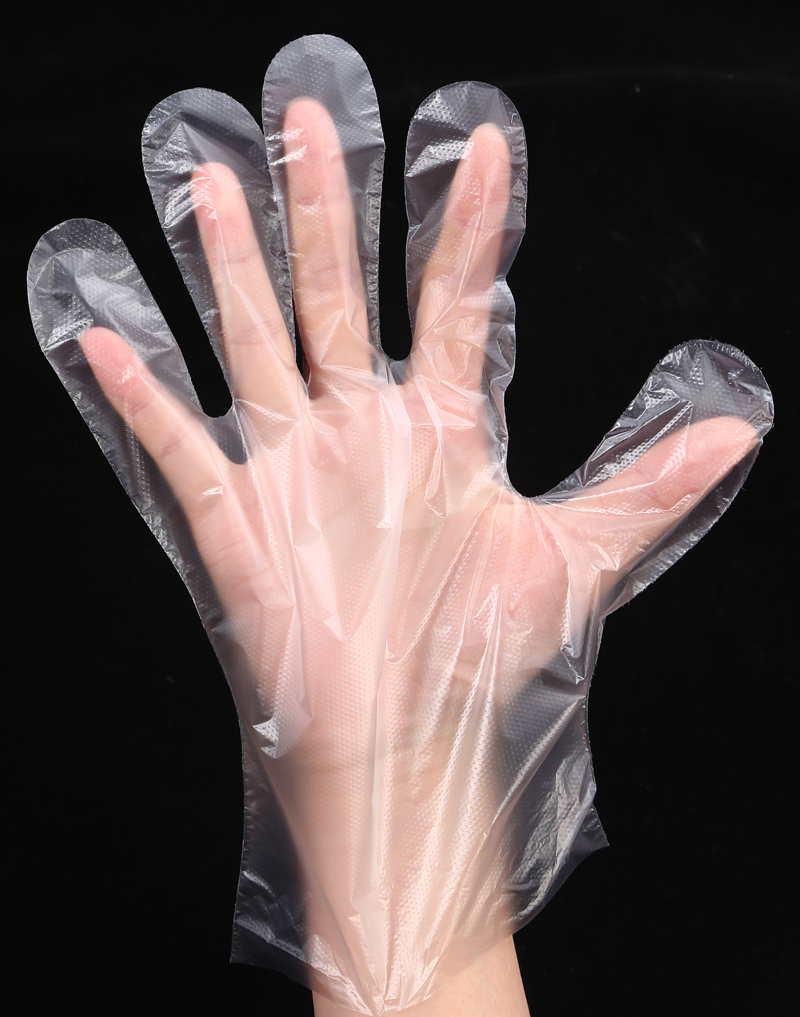 Food grade thickened disposable gloves, commercial female beauty salon special plastic film ...
