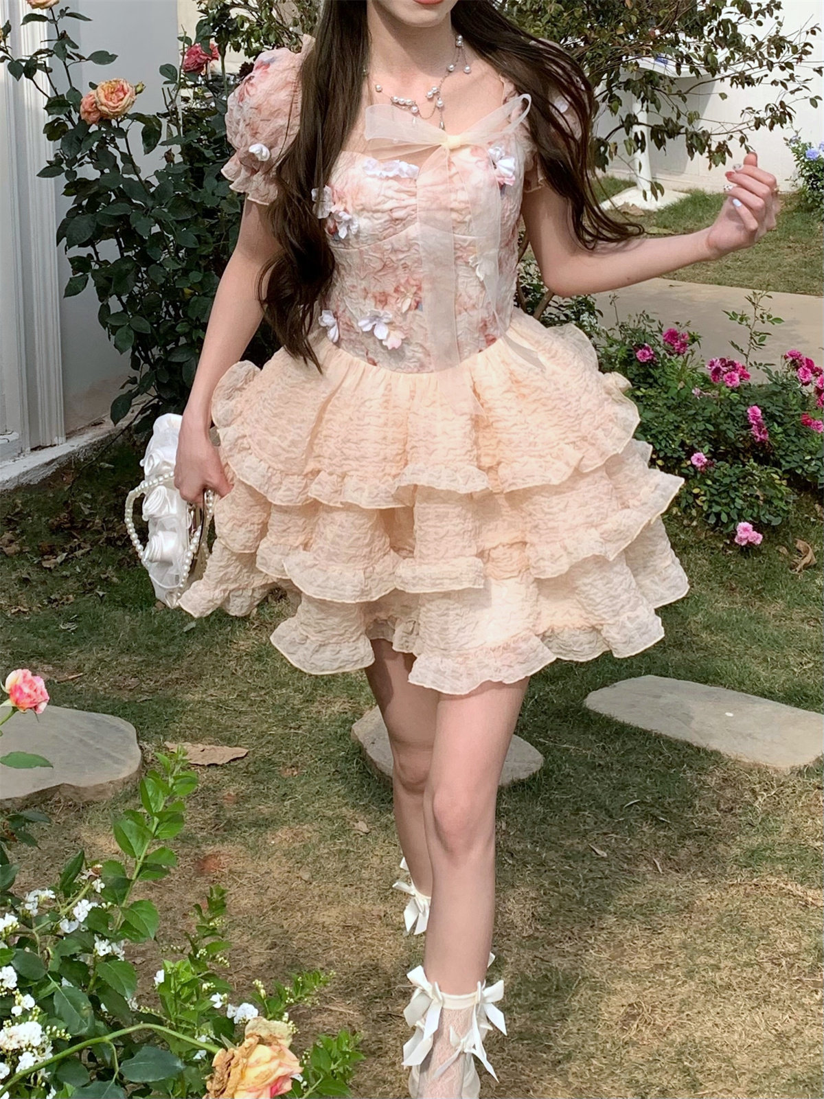 Vietnamese and Korean Xiaoyu Summer Mist Three-dimensional Flower Pure ...