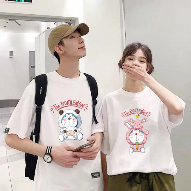 Doraemon short-sleeved T-shirt for women 2025 new summer niche design ...
