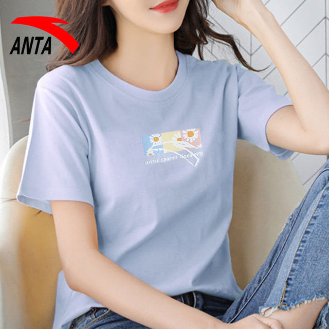 Anta women's short-sleeved T-shirt women's official flagship store 2025 ...