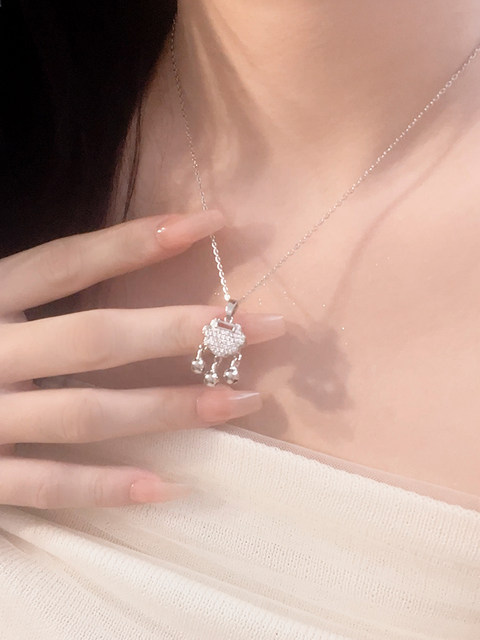 New Chinese -style Ping An Necklace Women's Celasm Chain Titanium Steel ...