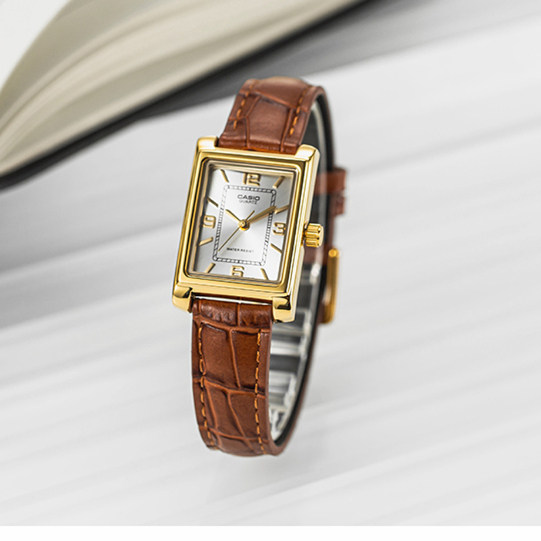casio Casio watch women's retro small square light luxury niche student quartz LTP-1234GLL-7A
