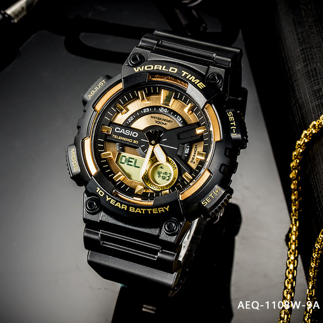 casio Casio watch men's sports student children black gold teenager ...