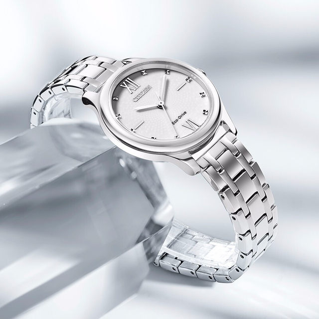 Citizen simple style watch women's light kinetic energy new rose ...