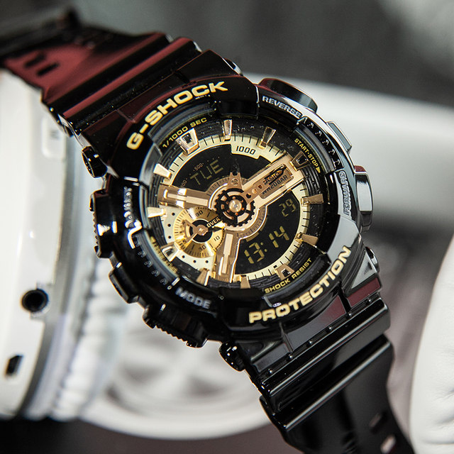 Casio Casio watch men's black gold gshock limited edition ga110 heart ...