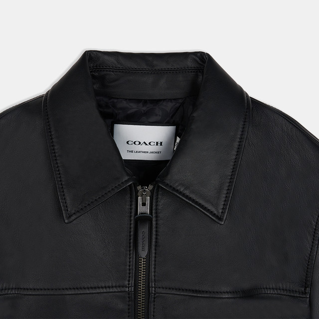 COACH/Coach Outlet Men's Genuine Leather Sheepskin Jacket Casual Jacket ...