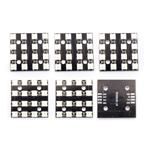 WS2812B 4x4 RGB Full-Color Driver Board Module - 16-Bit LED Development ...