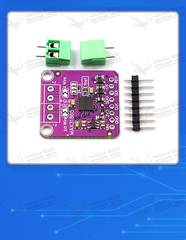 MAX31865 RTD Platinum Resistance Temperature Detector Sensor Module ...