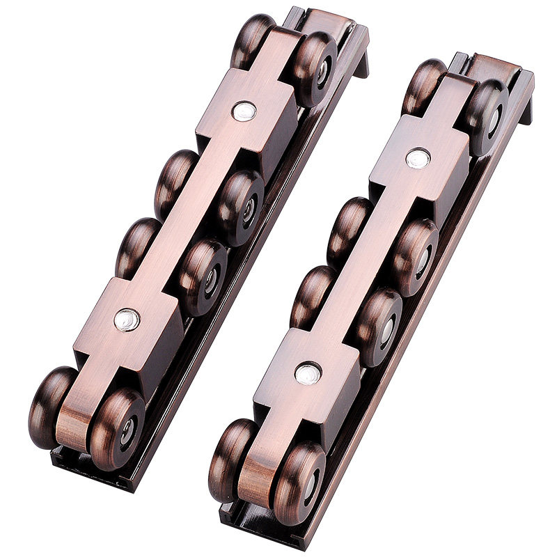 Bufeison Sliding Door Rail Kit - 8-Wheel Aluminum Alloy Pulley