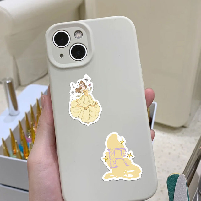 50 Disney Princess Fresh Style Co-branded Stickers Cute Cartoon ...