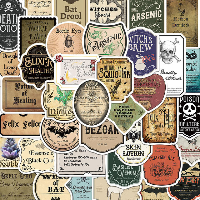 50 European -style retro stickers notebook mobile phone shell stickers ...