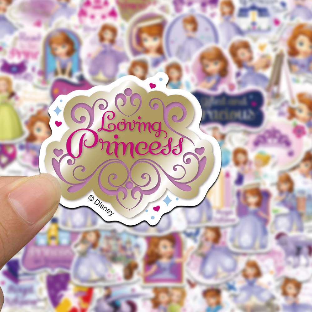 50 Sophia stickers, cute cartoon graffiti, creative decorative suitcase ...