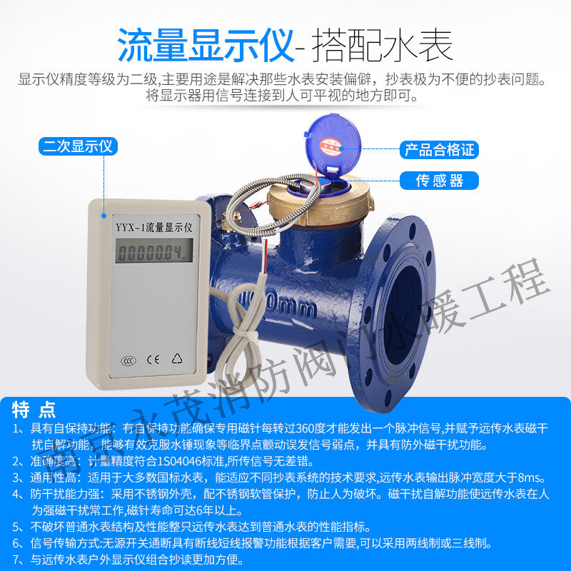 Ningbo Ninggang Industrial Pulse Modbus RS485 Water Meter - Large Diameter