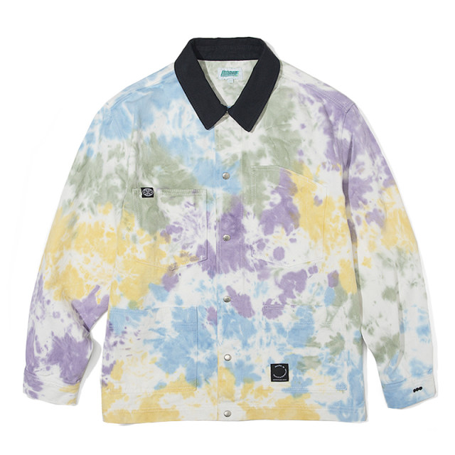 MARKM trendy brand lapel multi-color casual versatile trendy tie-dye ...