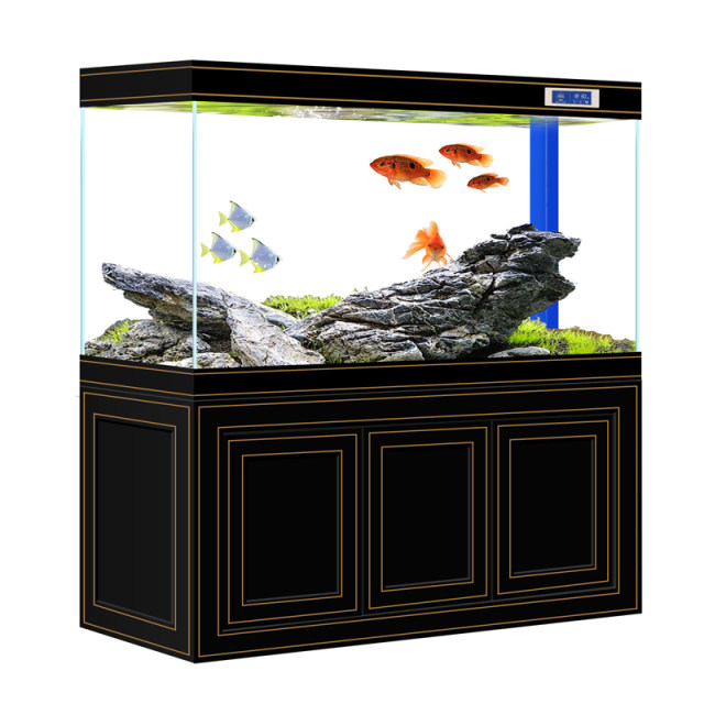 Chinese style light luxury fish tank aquarium 2024 new square bottom ...
