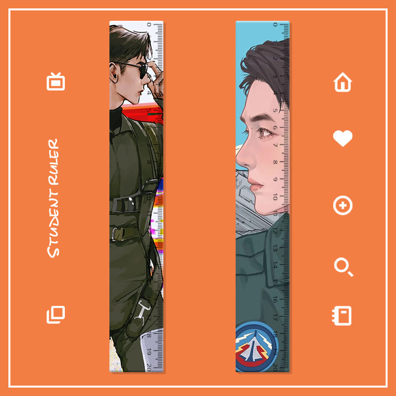 Cartoon Ruler Scale Ruler | Long Sky King Multi-Functional Drawing ...