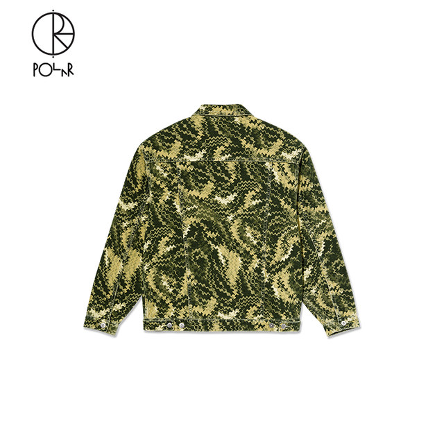PolarSkateCoPatrikCamoJacket python pattern loose street denim jacket ...