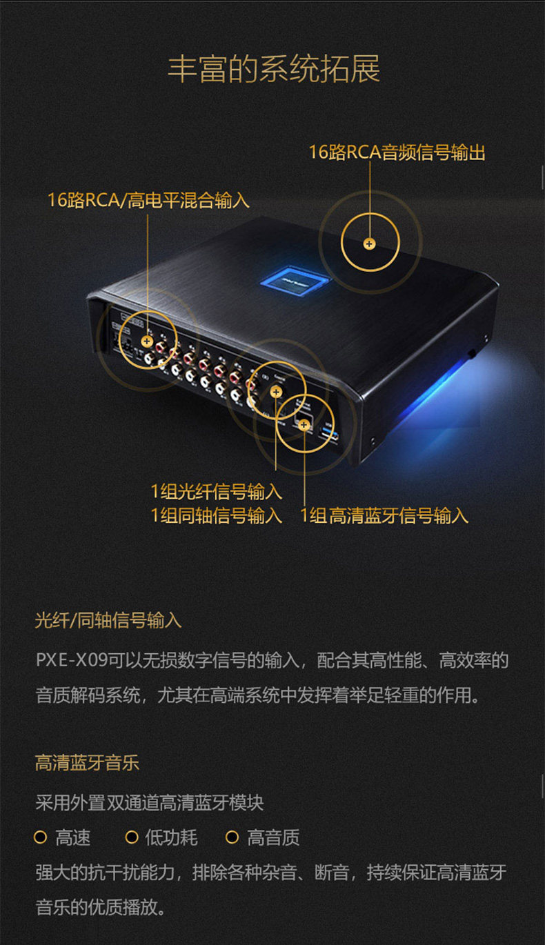 Alpin Pxe-x09 DSP Processor - 5.1 Channel Lossless Audio