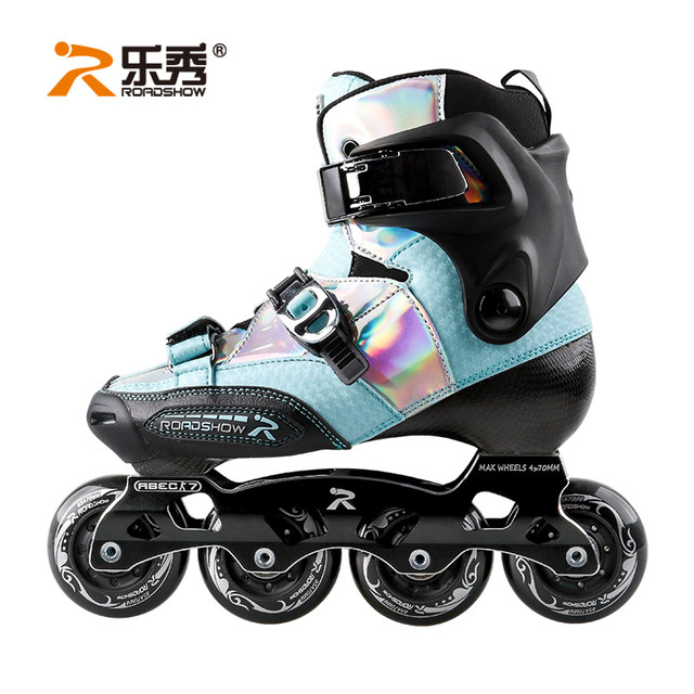 Lexiu roller skates children's carbon fiber flat flower shoes fancy ...