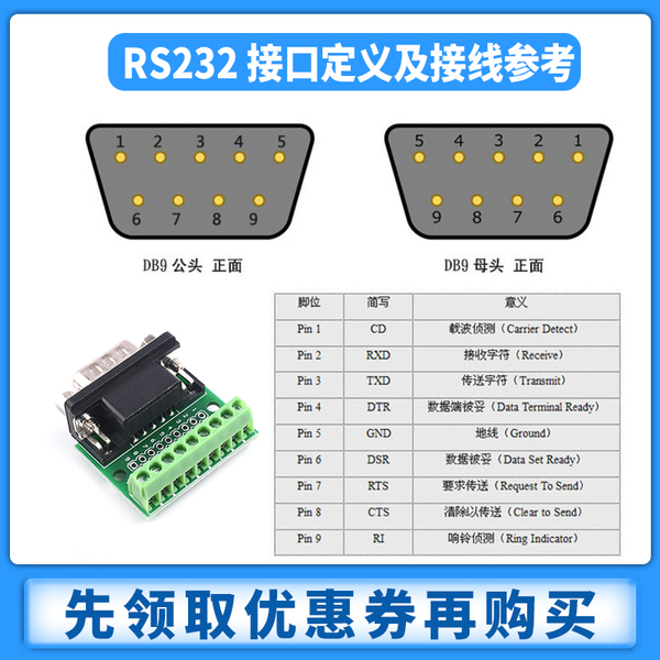 DB9 Male And Female Adapter Kit - RS232 RS485 Conversion Board | Zejie ...