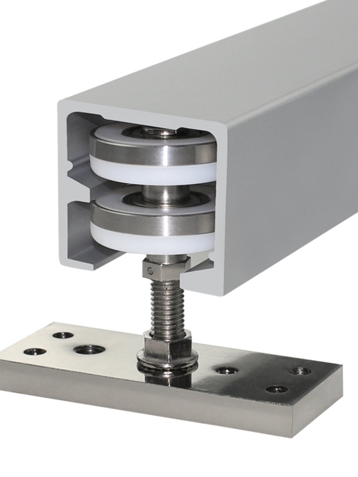 Male Union Sliding Door Rail - Universal Hanging Wheel Track