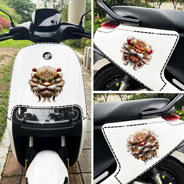 National trendy car stickers to cover scratches, lion awakening, brave ...