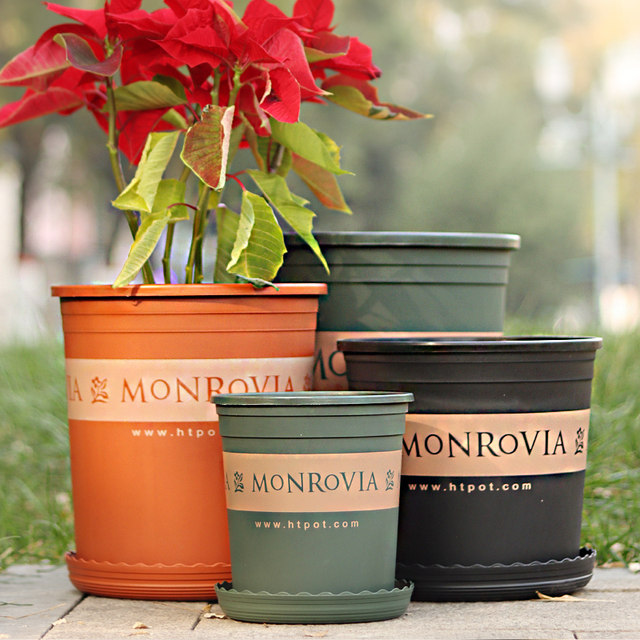 Thickened plastic resin flower pots, extra-large chunky gallon flower ...