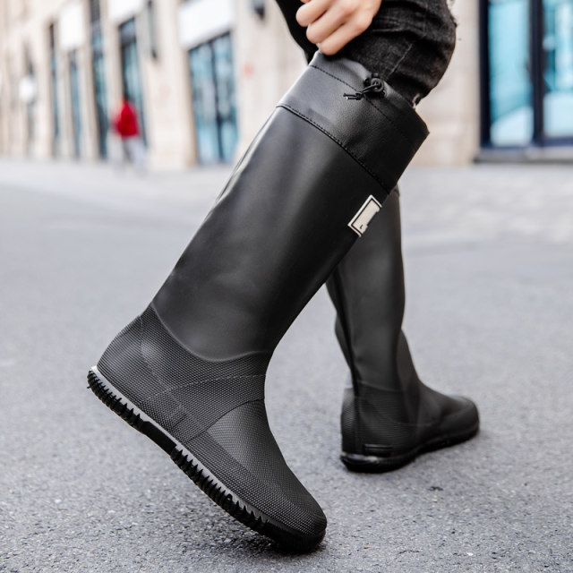 Rain boots for men, Japanese style adult high rain boots, waterproof ...