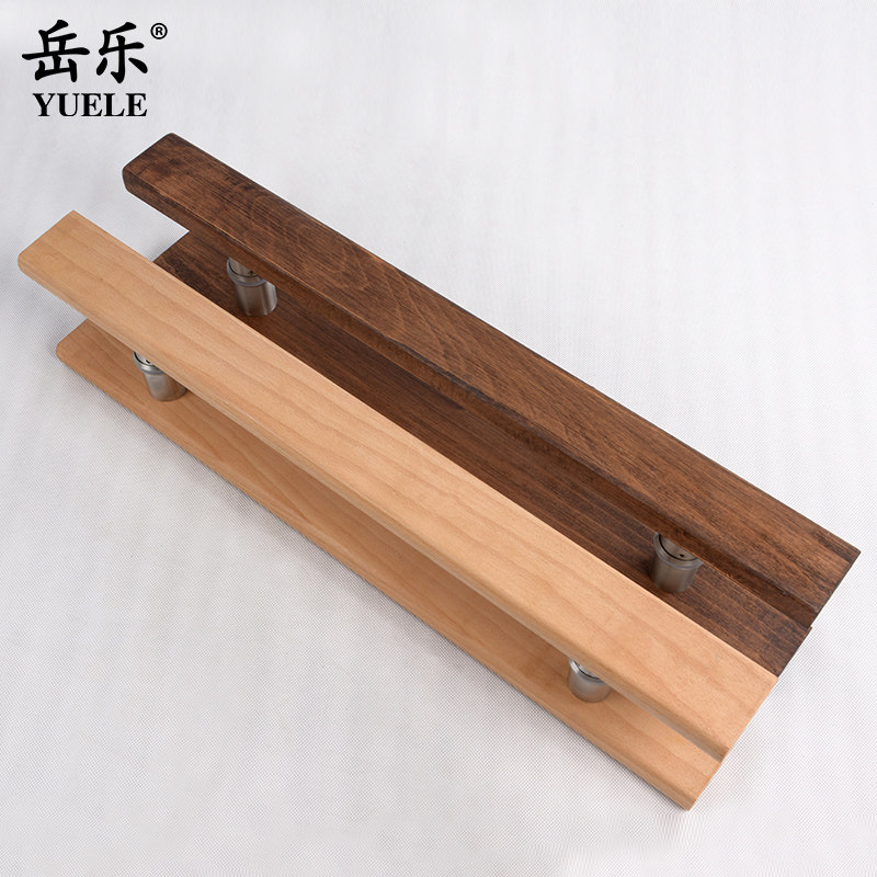 Yue le Log Door Handle - Modern Solid Wood Bar Handle for Hotel & Home