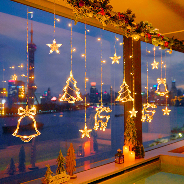 Christmas decorative lights, star lights, small colored lights ...