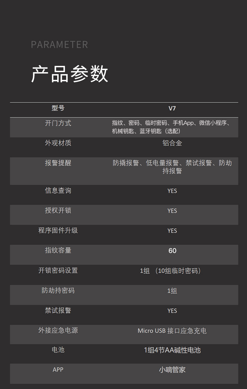 Deschmann v7 e180 wooden door anti-theft intelligent lock | Dessmann Fingerprint Lock | Door Lock