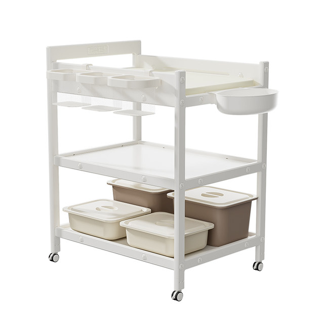 Diaper table, baby care table, multi-functional all-plastic crib ...