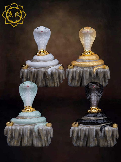 The statue of the snake family deity of the python family, the real ...