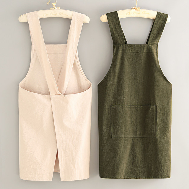 Simple home kitchen apron with custom logo printing for cooking ...