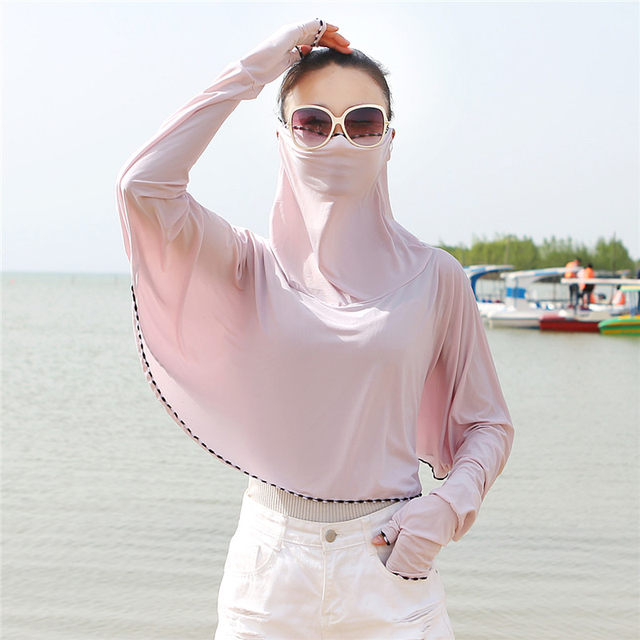 Sun protection clothing female cover face breathable summer UV ...