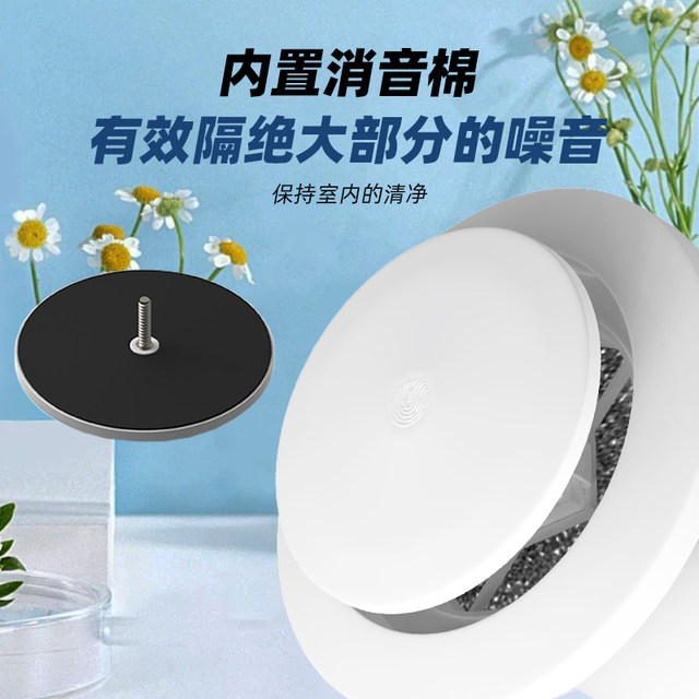 Push-type adjustable air outlet fresh air system round exhaust outlet ...
