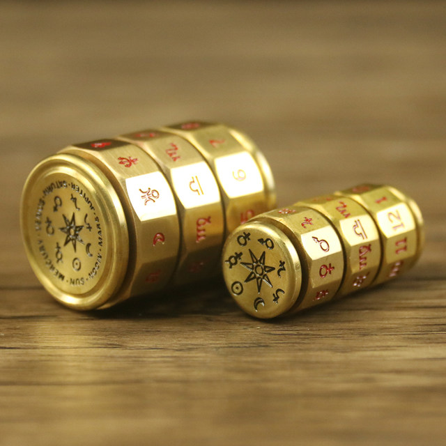 Brass constellation dice, divination tools, handpieces, fingertip tops ...