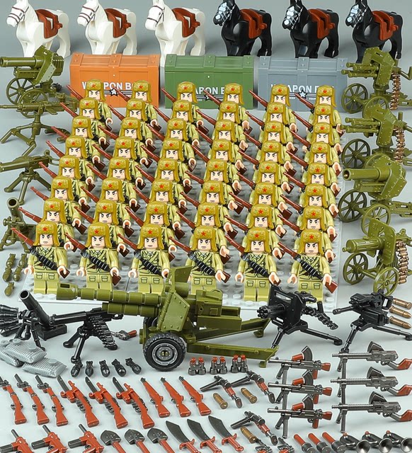 Chinese building blocks Changjinhu Eighth Route Volunteer Army Little ...