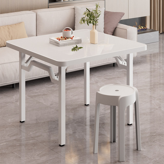 Folding table household small apartment rental dining table outdoor ...