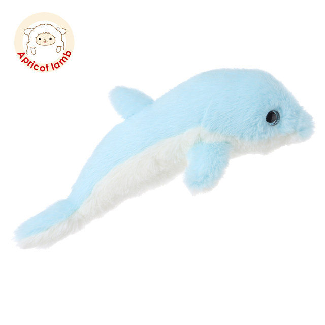 Apricotlamb blue dolphin plush toy cute, comfortable children, male and ...