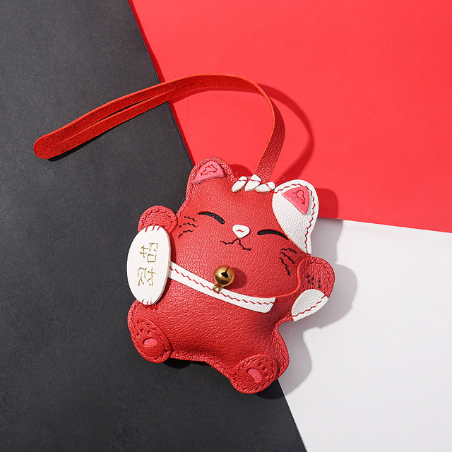Cut fish handmade diy material bag lucky cat car key bag homemade ...