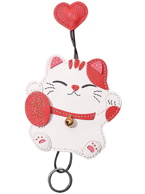 Cut fish handmade diy material bag lucky cat car key bag homemade ...
