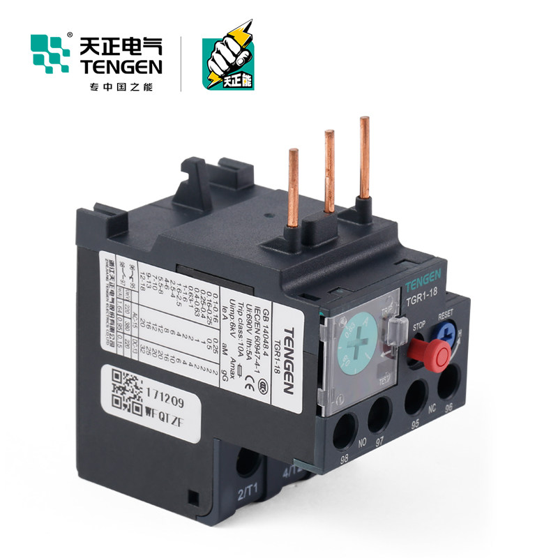 Tengen TGR1-18 Thermal Overload Relay - 4/6/8/10/18A
