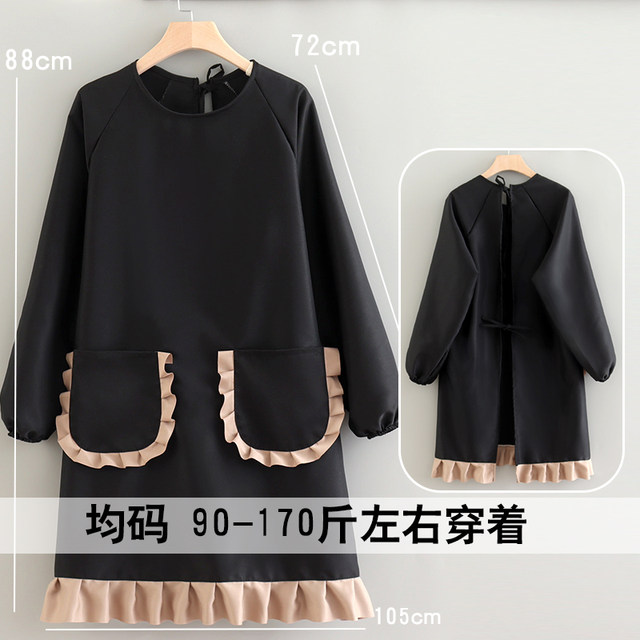 Customized solid color work clothes apron for women, simple solid color ...