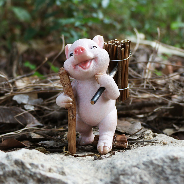 Creative cute Pinbo pig inspirational pig ornaments simulated pig ...